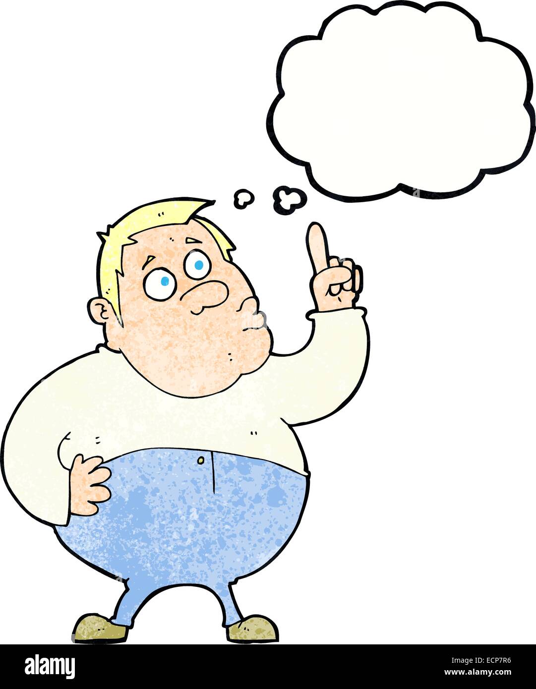 cartoon man asking question with thought bubble Stock Vector Image ...