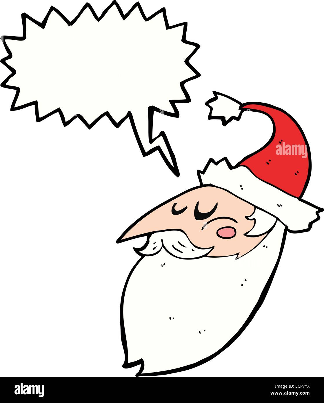 Cartoon santa face speech hi-res stock photography and images - Alamy