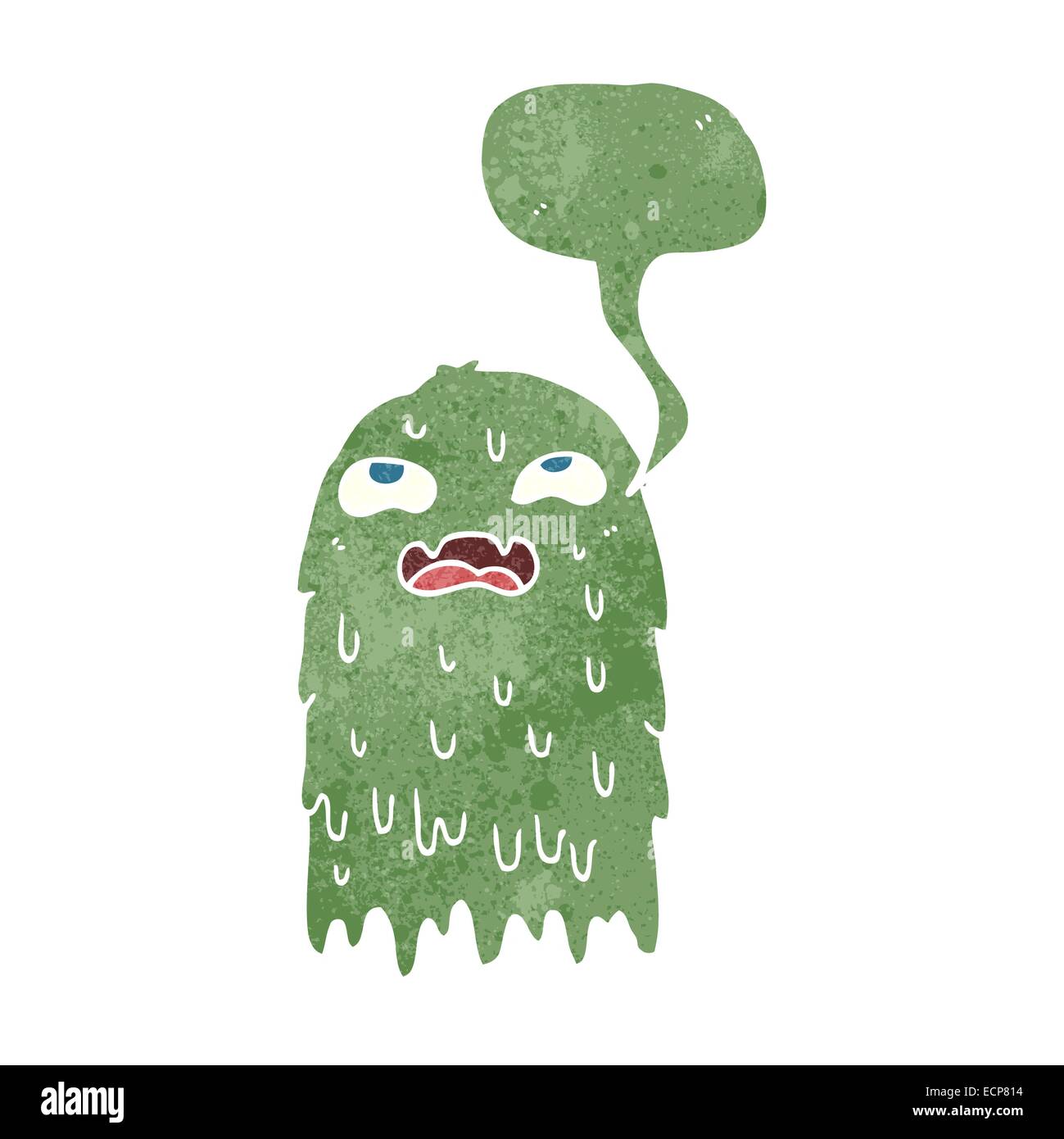 gross cartoon ghost with speech bubble Stock Vector Image & Art - Alamy