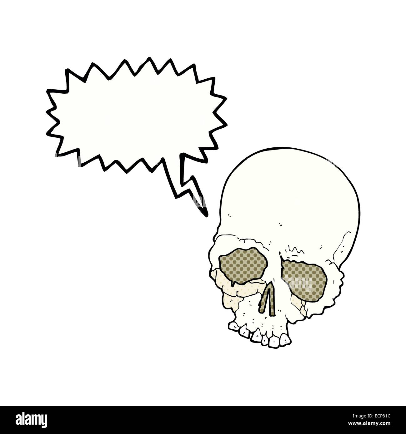 Cartoon old skull bubble Stock Vector Images - Alamy