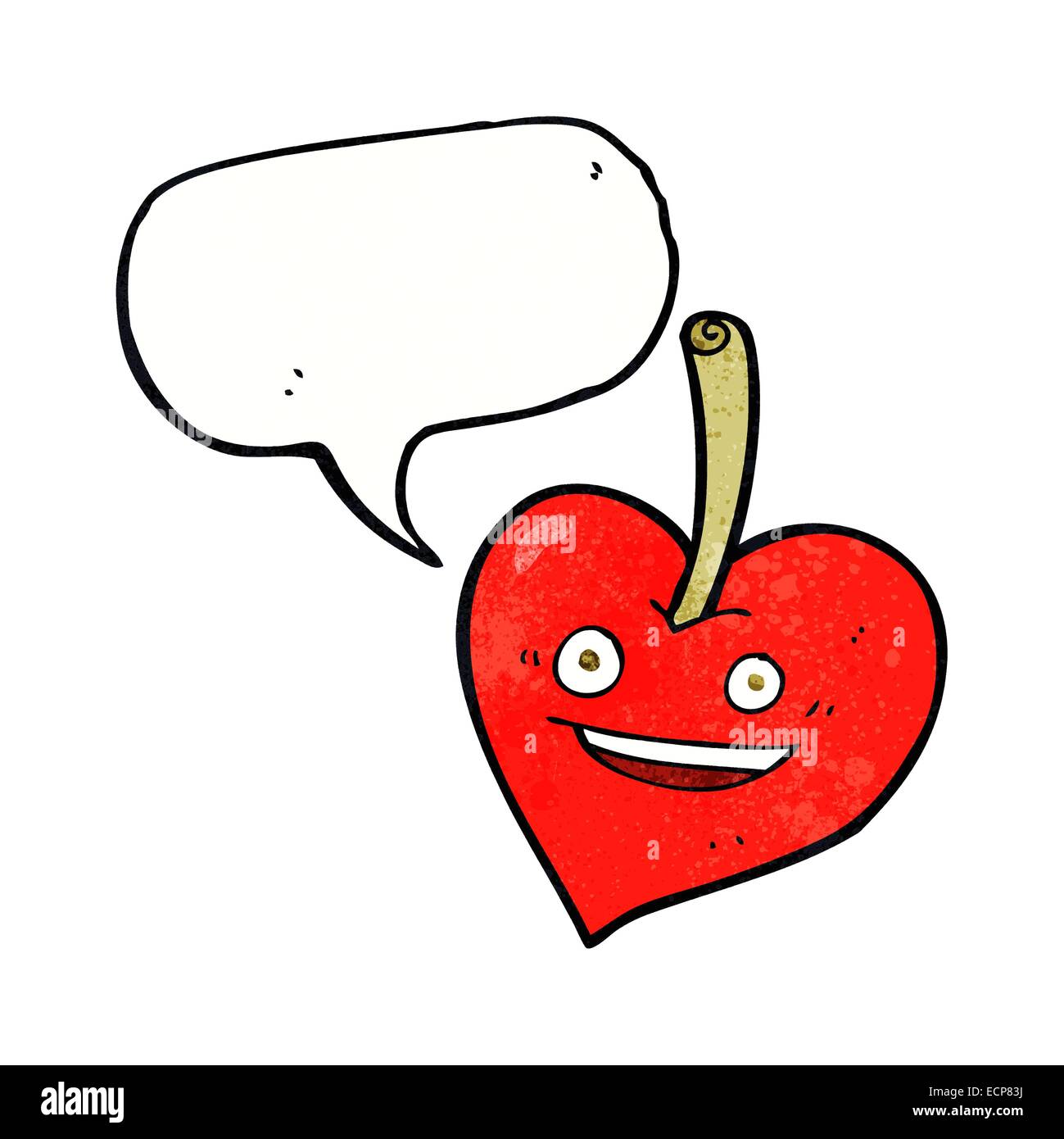 cartoon love heart apple with speech bubble Stock Vector Image & Art ...