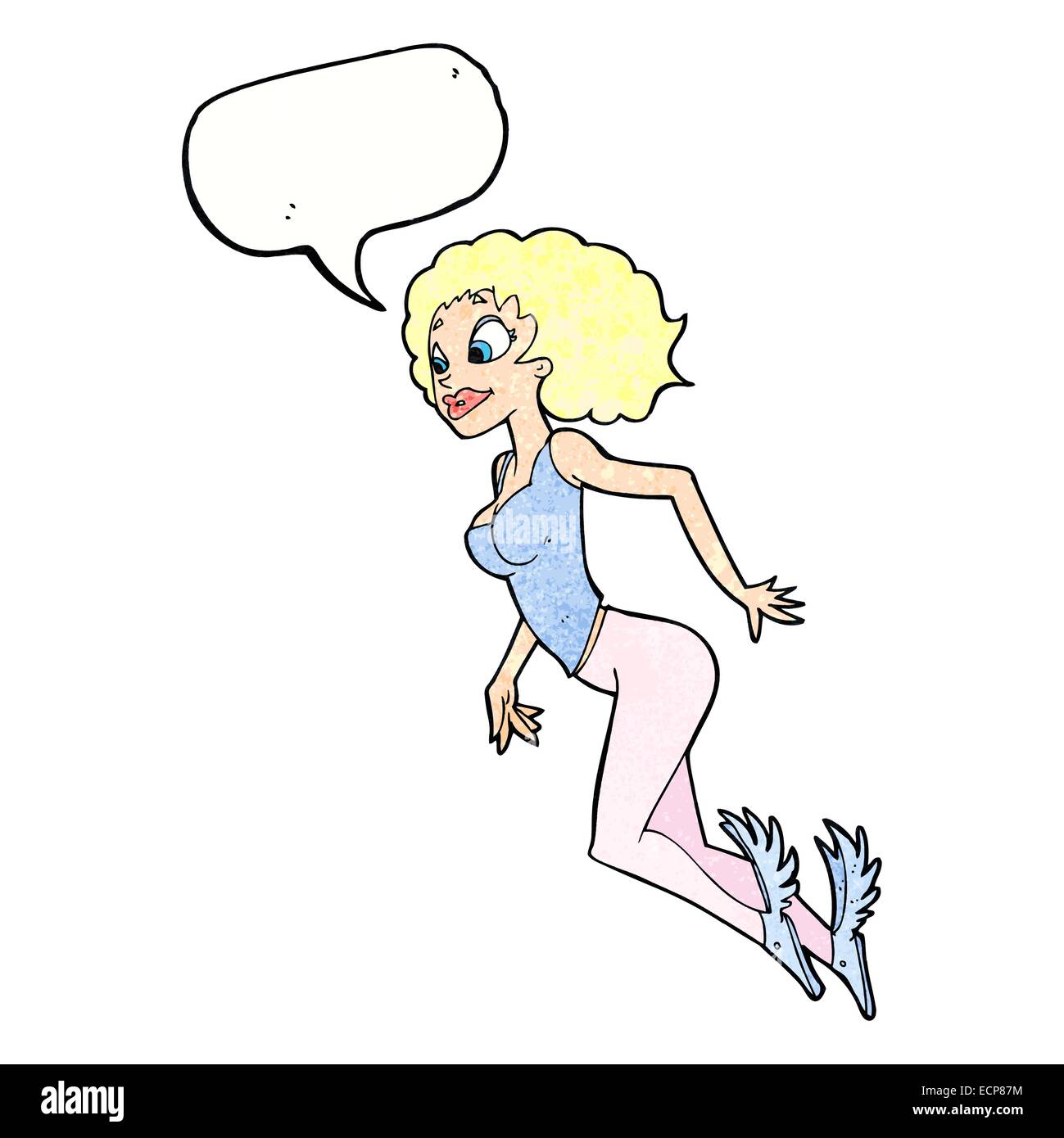 cartoon flying woman with speech bubble Stock Vector Image & Art - Alamy