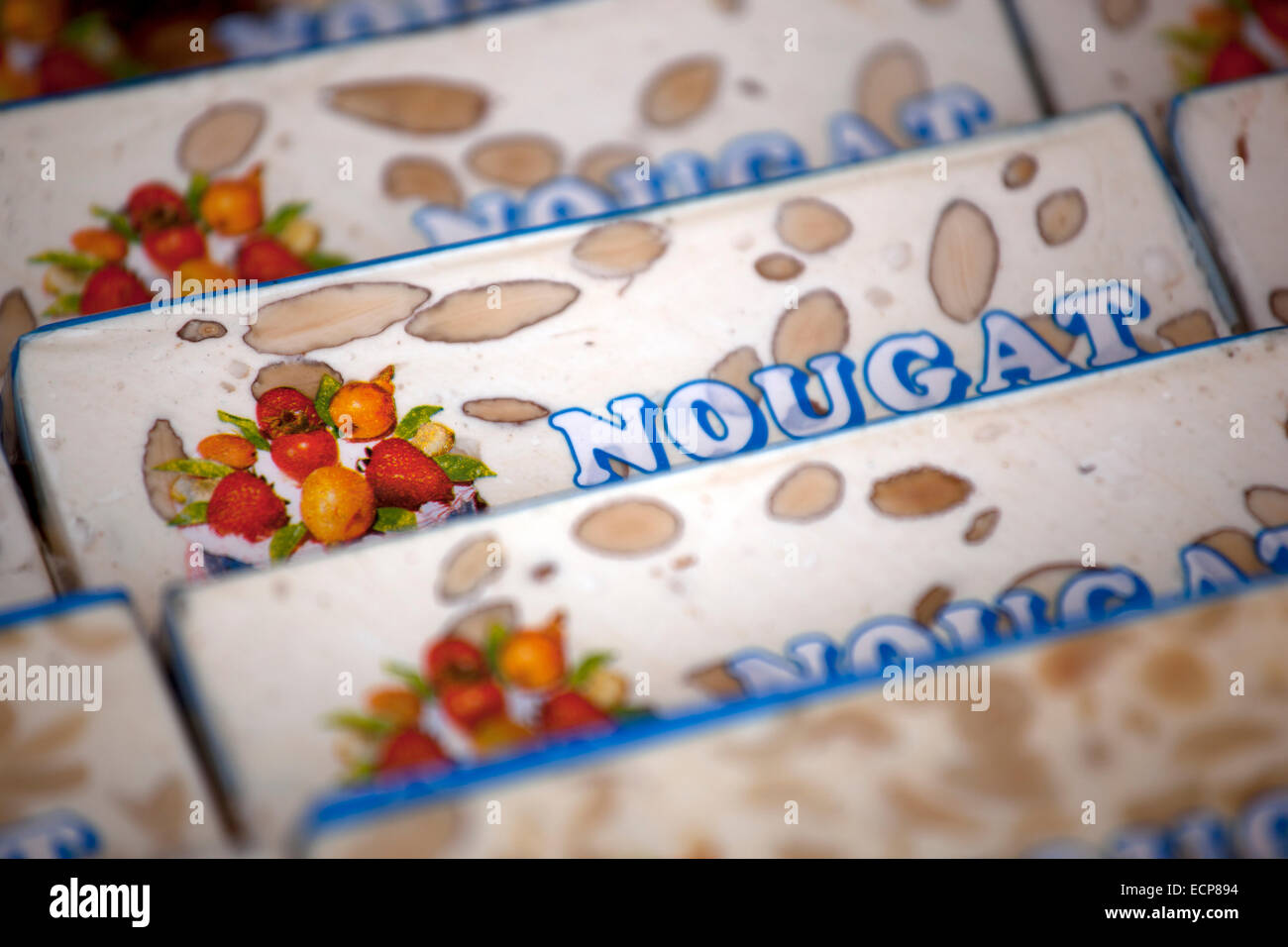 Nougat Stall in Marsaxlokk markets, Malta Stock Photo - Alamy