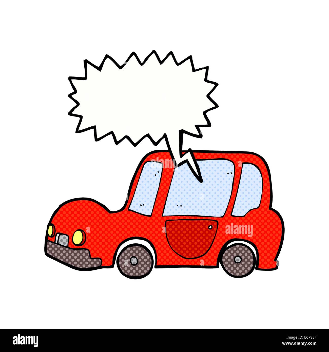 cartoon car with speech bubble Stock Vector Image & Art - Alamy