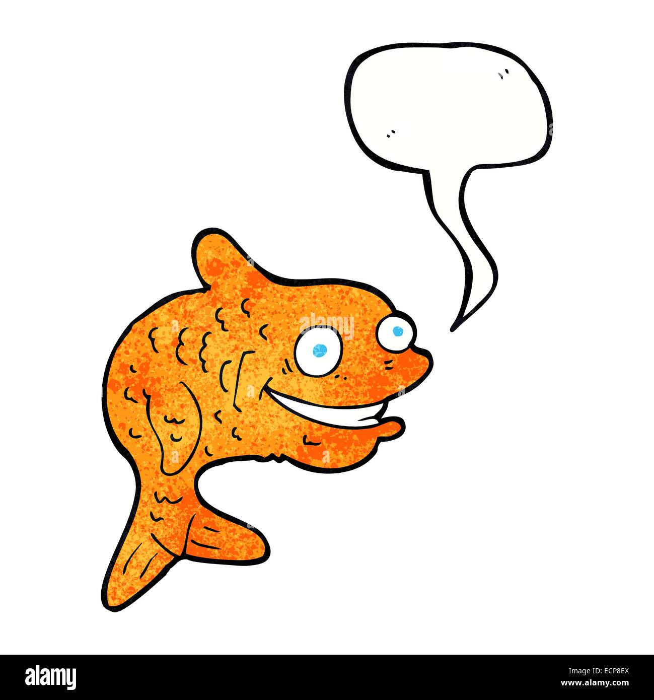 cartoon happy fish with speech bubble Stock Vector Image & Art - Alamy