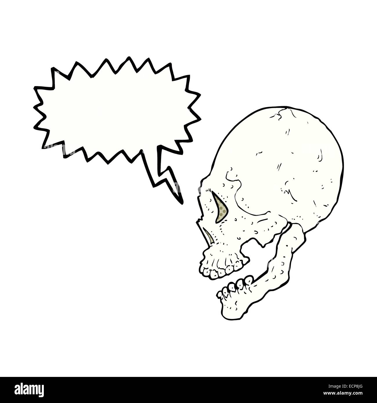 skull illustration with speech bubble Stock Vector Image & Art - Alamy