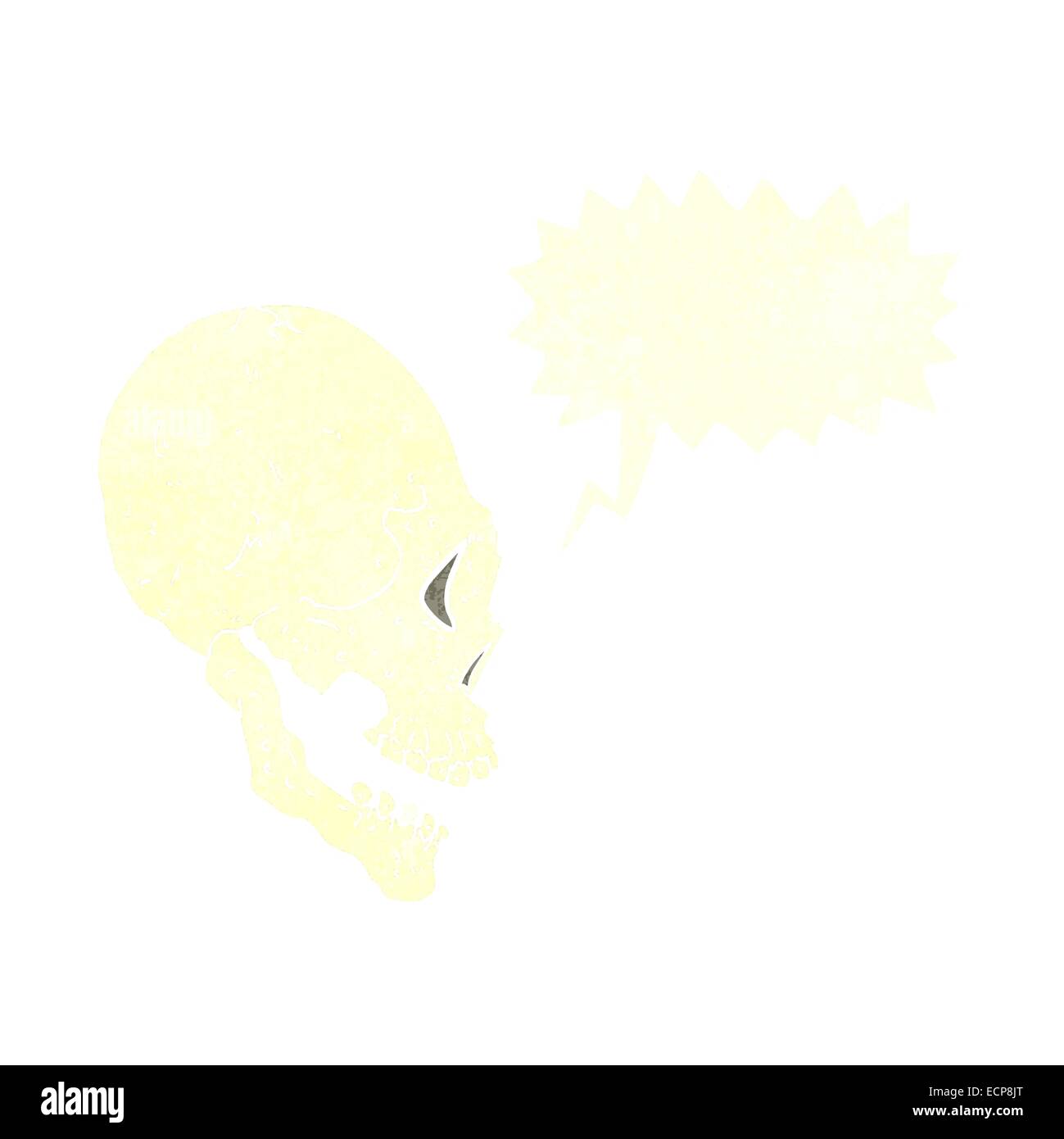 skull illustration with speech bubble Stock Vector Image & Art - Alamy
