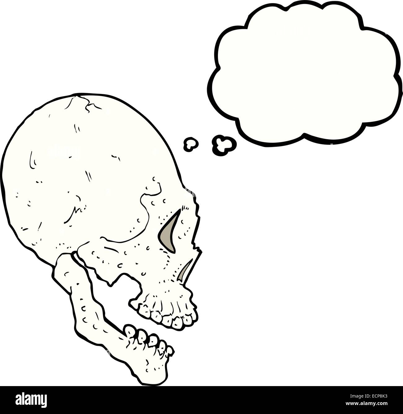 skull illustration with thought bubble Stock Vector Image & Art - Alamy