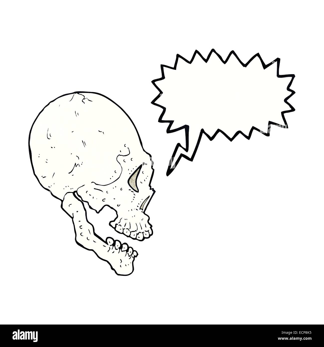 skull illustration with speech bubble Stock Vector Image & Art - Alamy