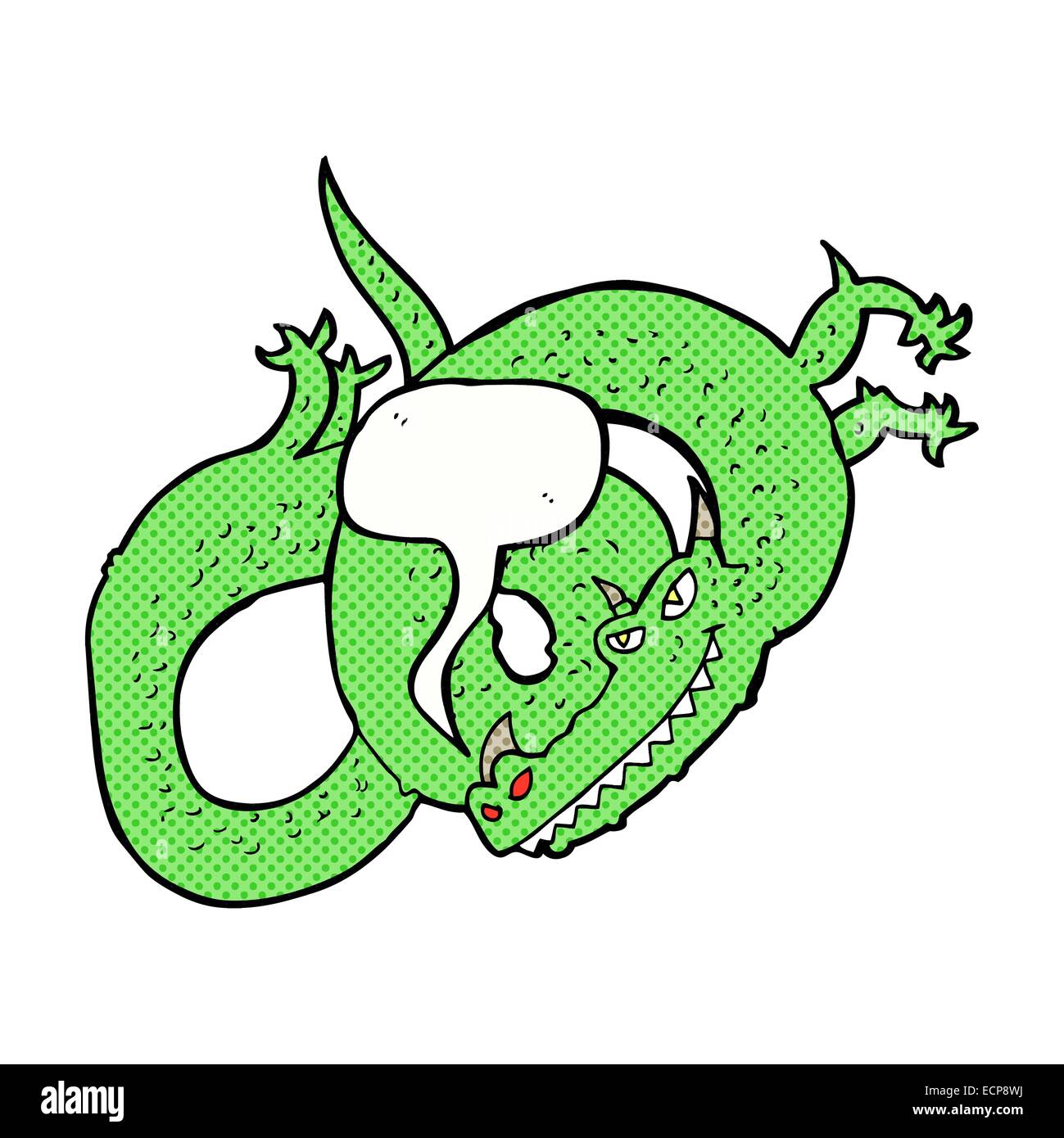 cartoon dragon with speech bubble Stock Vector Image & Art - Alamy