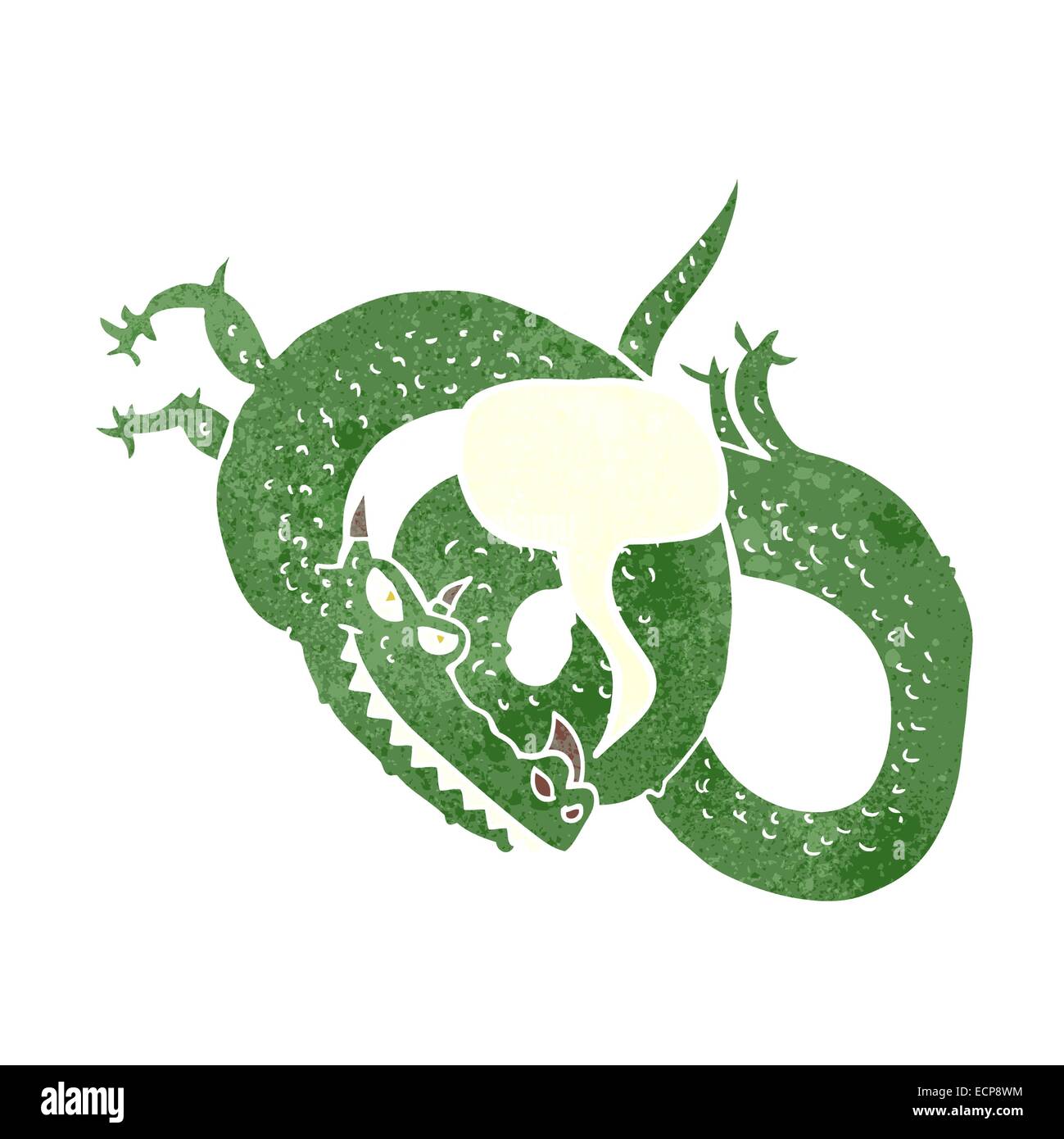 cartoon dragon with speech bubble Stock Vector Image & Art - Alamy