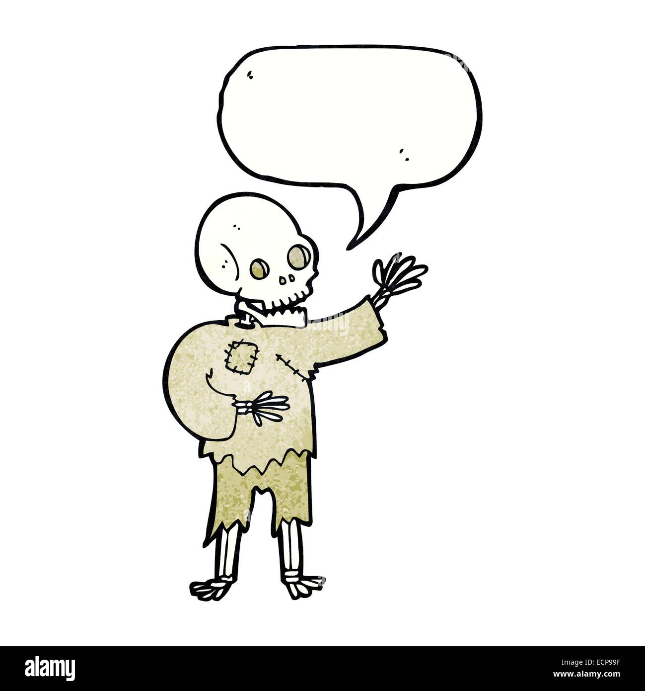 Drawing cute cartoon waving skeleton hi-res stock photography and ...