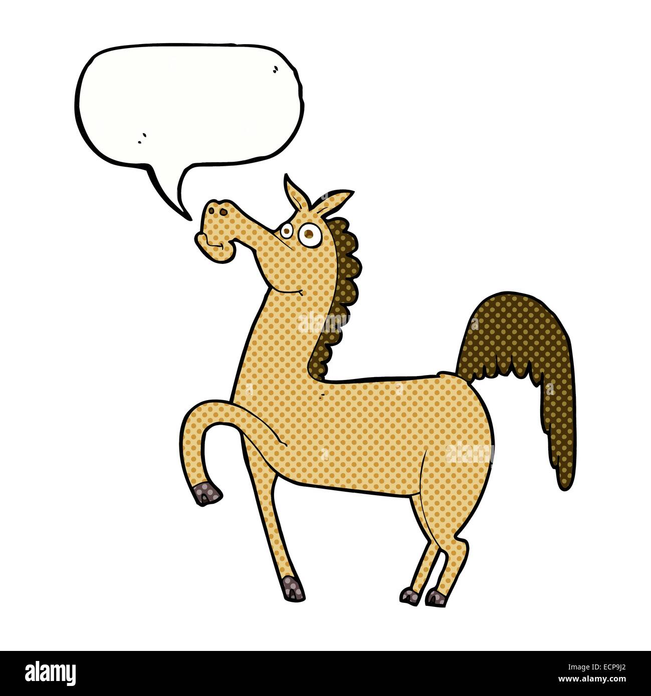 funny cartoon horse with speech bubble Stock Vector Image & Art - Alamy