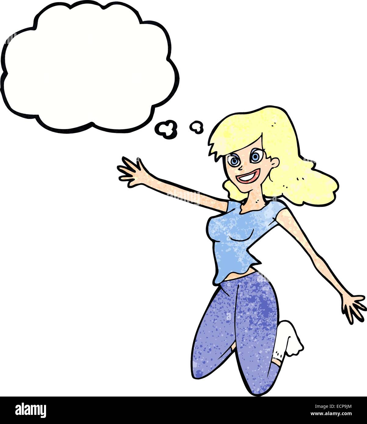 Cartoon Jumping Woman Bubble High Resolution Stock Photography and ...