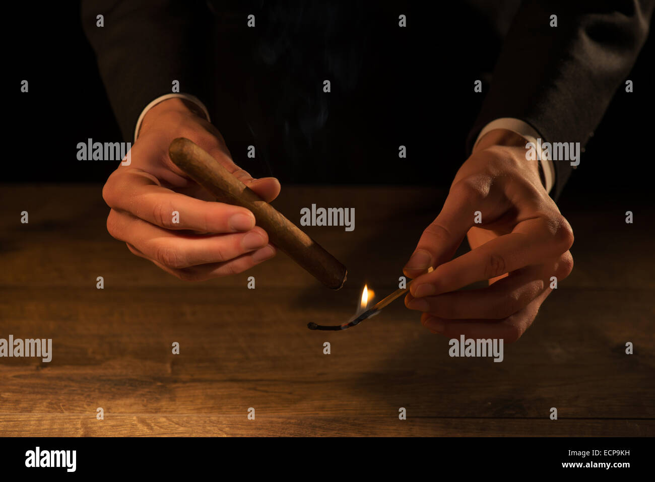 Lighting up cigarette matches hi-res stock photography and images - Alamy