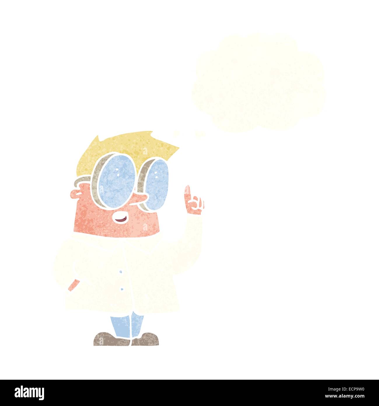 cartoon scientist with thought bubble Stock Vector Image & Art - Alamy