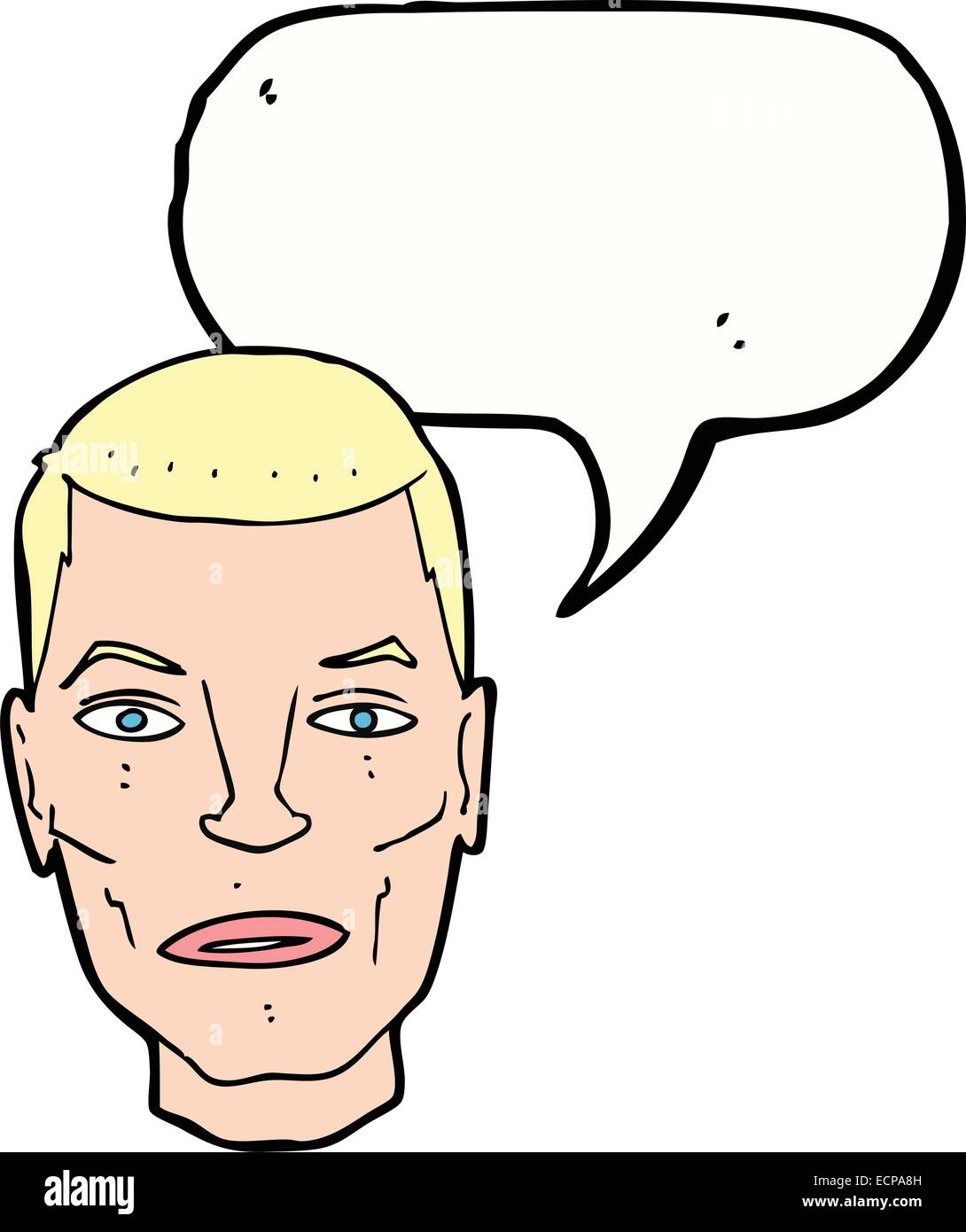 Cartoon serious face bubble hi-res stock photography and images - Alamy