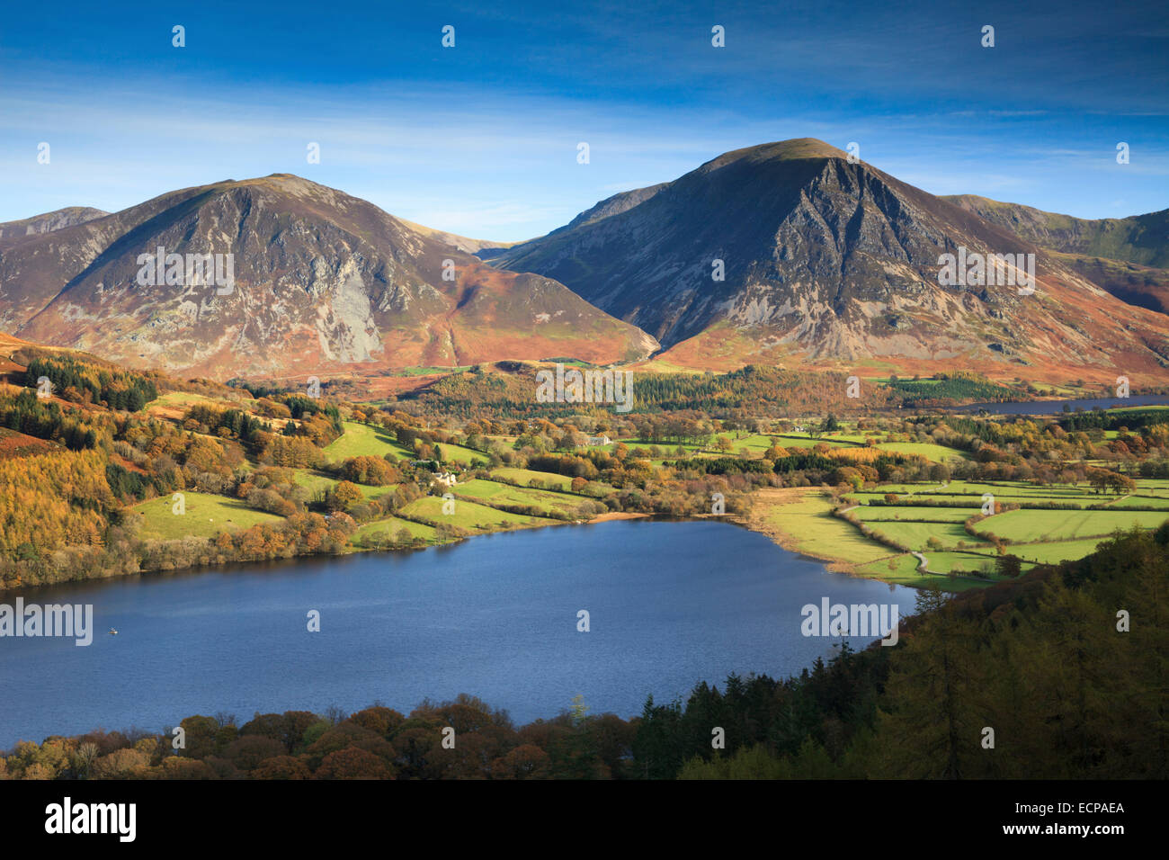 Grassmoor with Loweswater in the foreground Stock Photo - Alamy