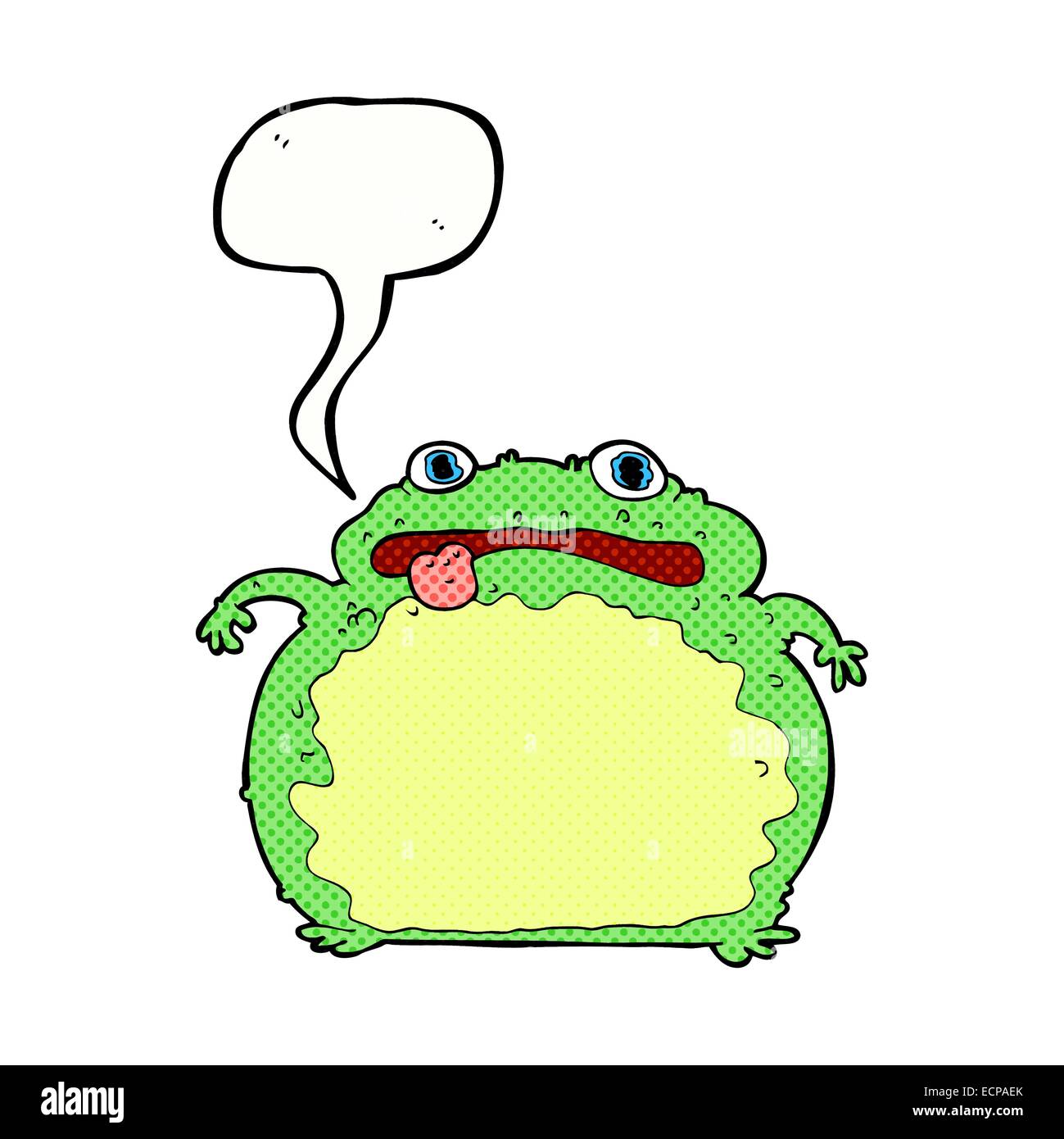 cartoon funny frog with speech bubble Stock Vector Image & Art - Alamy