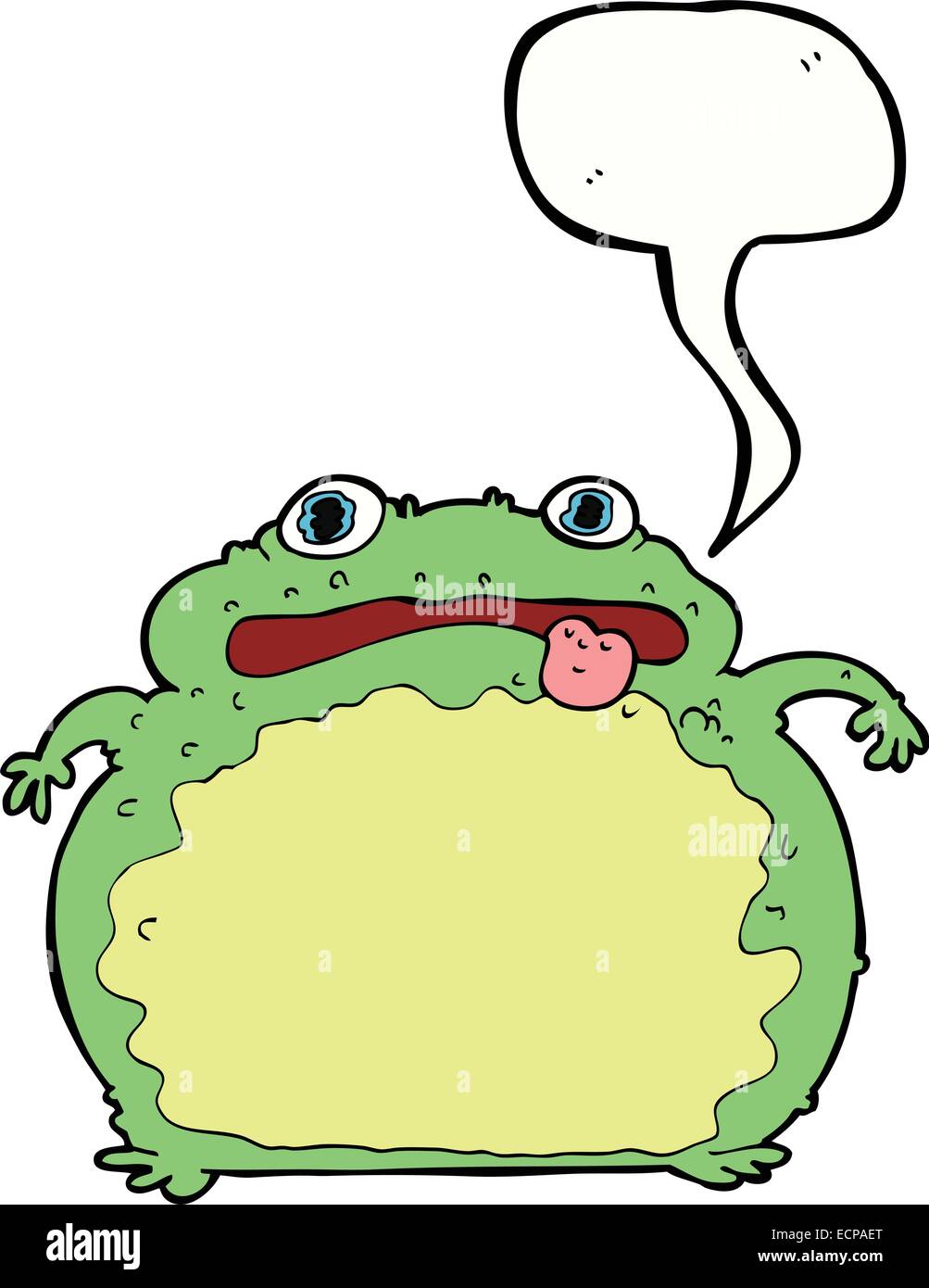 cartoon funny frog with speech bubble Stock Vector Image & Art - Alamy