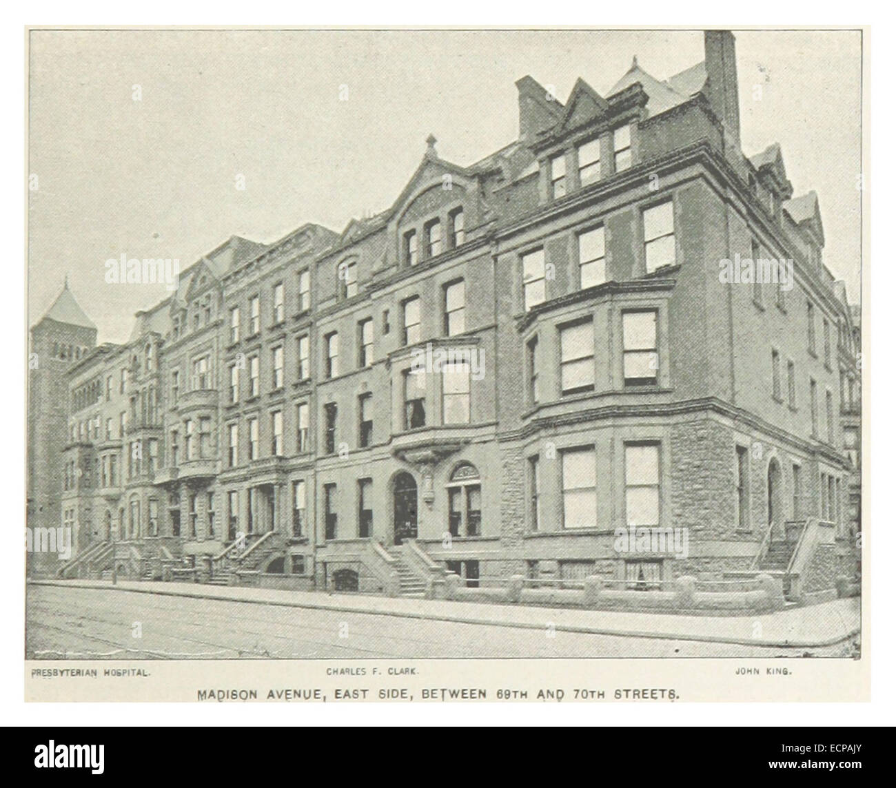 An 1893 map of Madison Avenue in New York City, showing the area ...