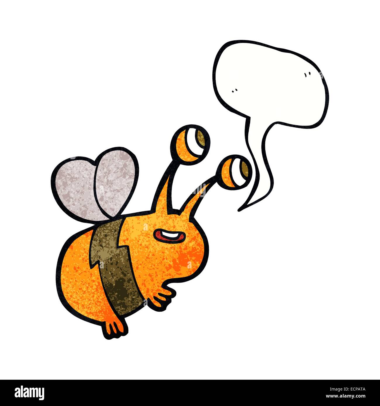 cartoon happy bee with speech bubble Stock Vector Image & Art - Alamy