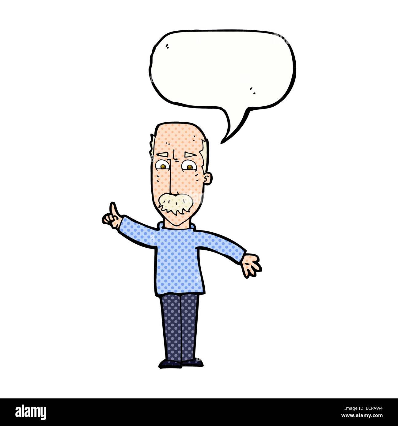 cartoon man issuing stern warning with speech bubble Stock Vector Image ...