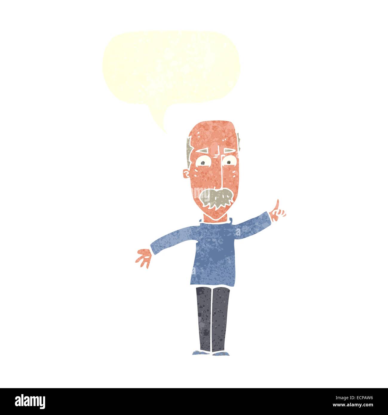 cartoon man issuing stern warning with speech bubble Stock Vector Image ...