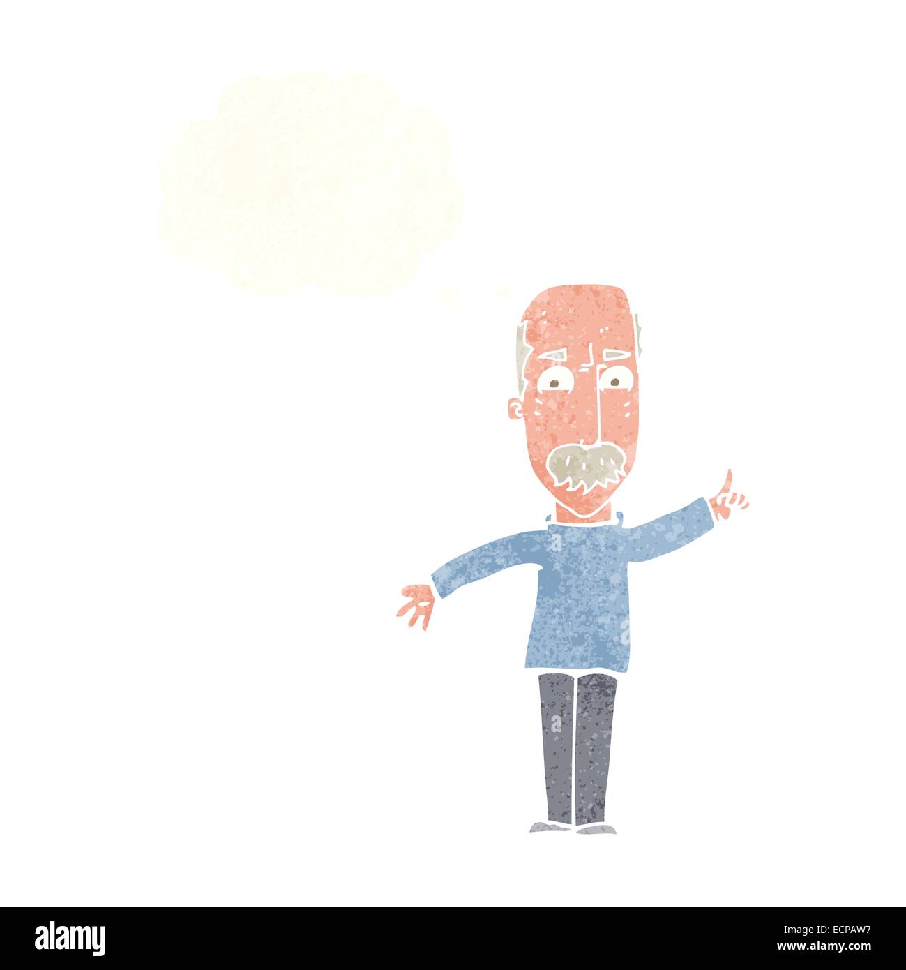 cartoon man issuing stern warning with thought bubble Stock Vector ...