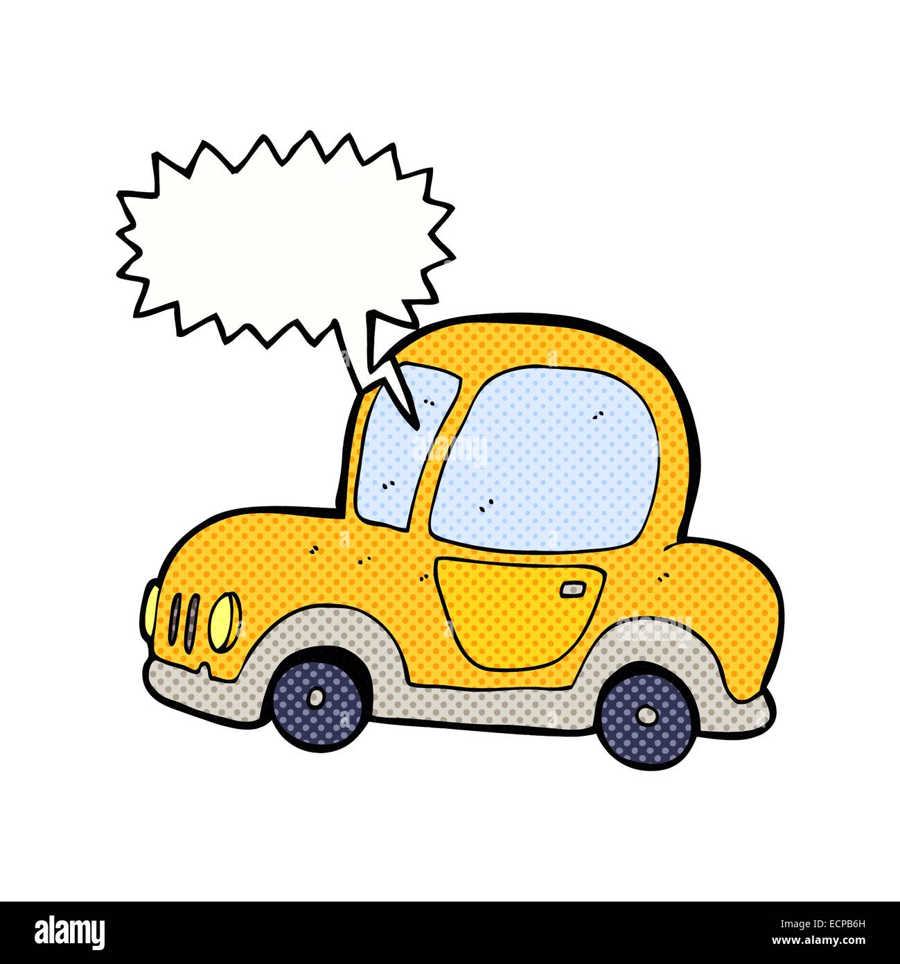 cartoon car with speech bubble Stock Vector Image & Art - Alamy