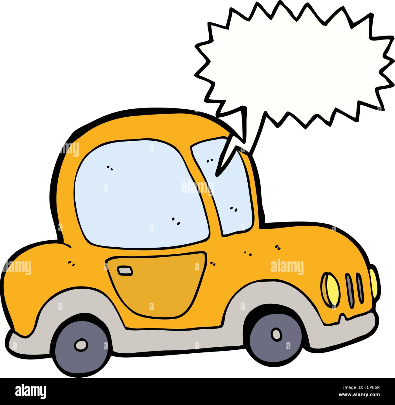 cartoon car with speech bubble Stock Vector Image & Art - Alamy