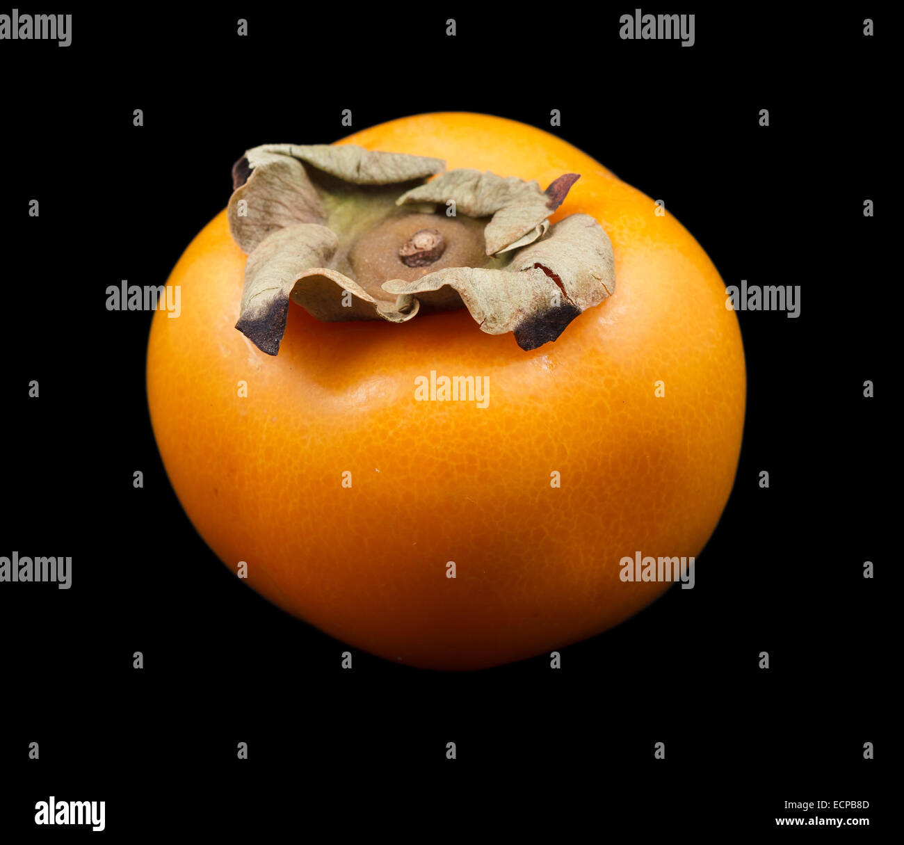 One persimmon fruit Stock Photo - Alamy