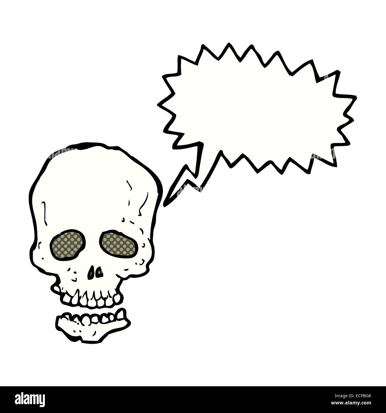Cartoon crazy skull bubble hi-res stock photography and images - Alamy