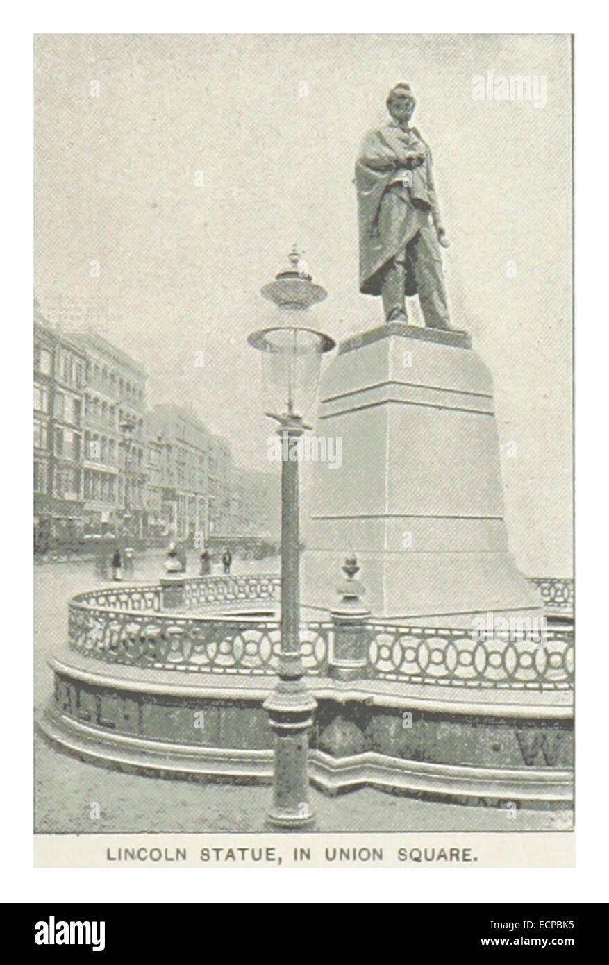 This 1893 illustration by King depicts the Lincoln Statue in Union ...