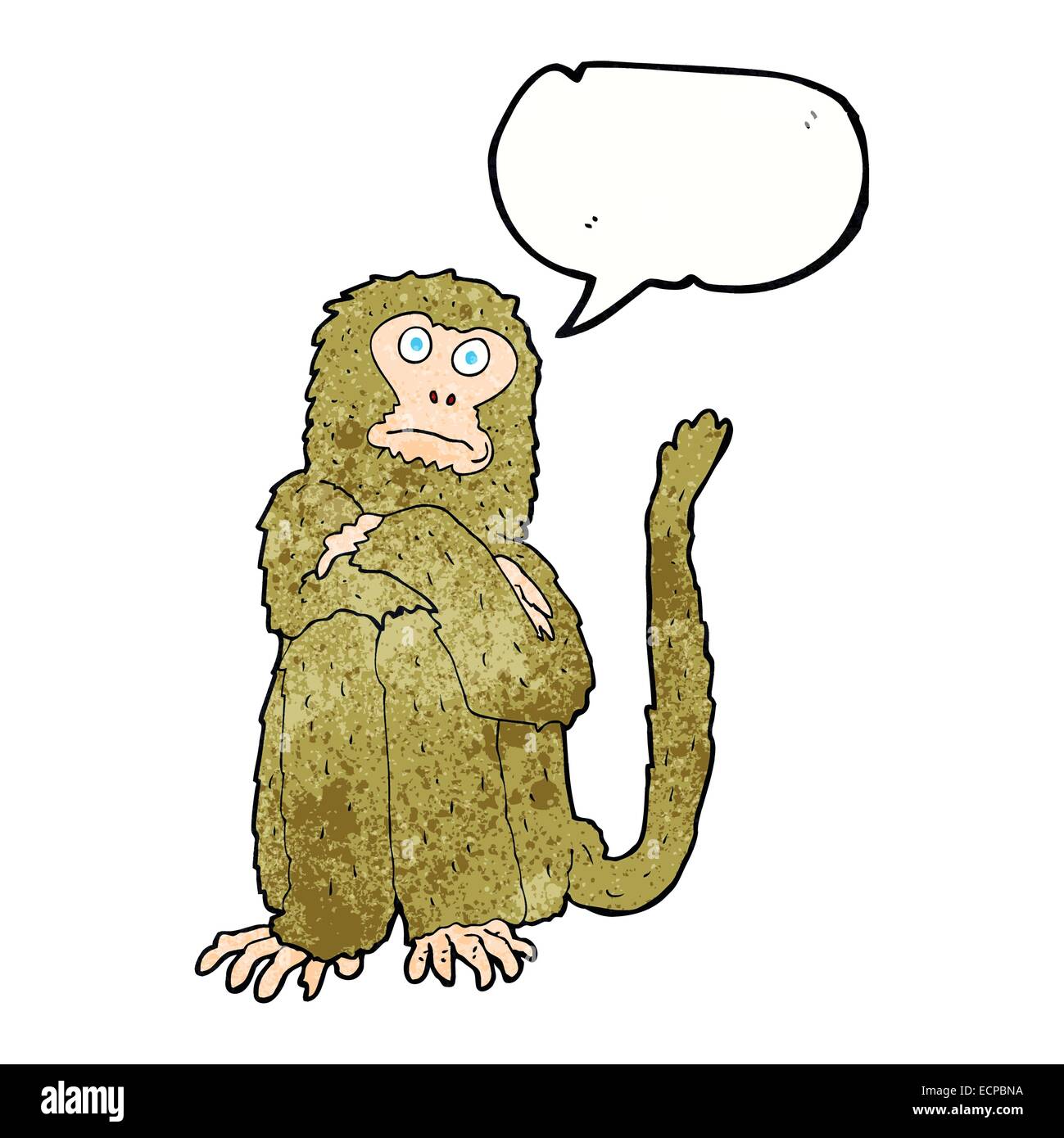 cartoon monkey with speech bubble Stock Vector Image & Art - Alamy