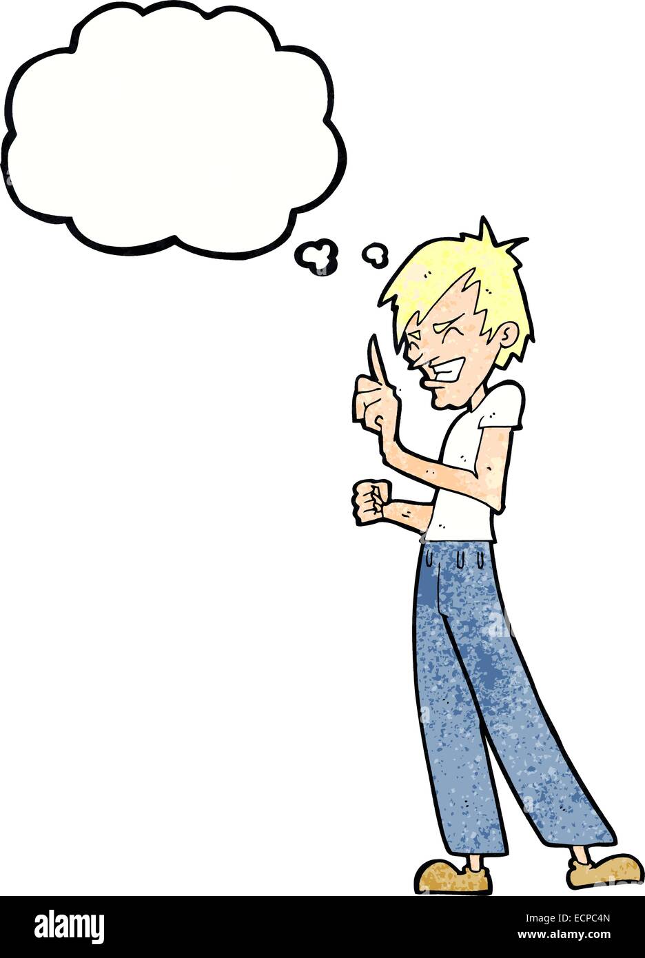 Angry boy thought bubble cartoon hi-res stock photography and images ...