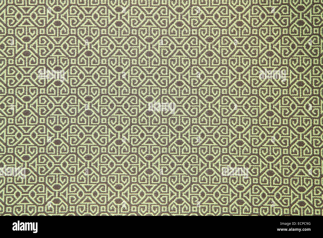 pattern of green tradition clothing wall paper panel, close up Stock ...