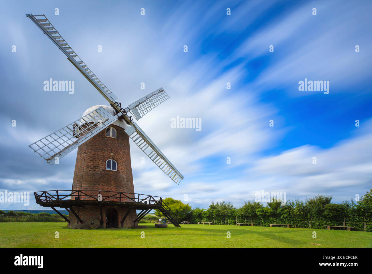 Wilton Windmill captured using a long shutter speed to blur the ...