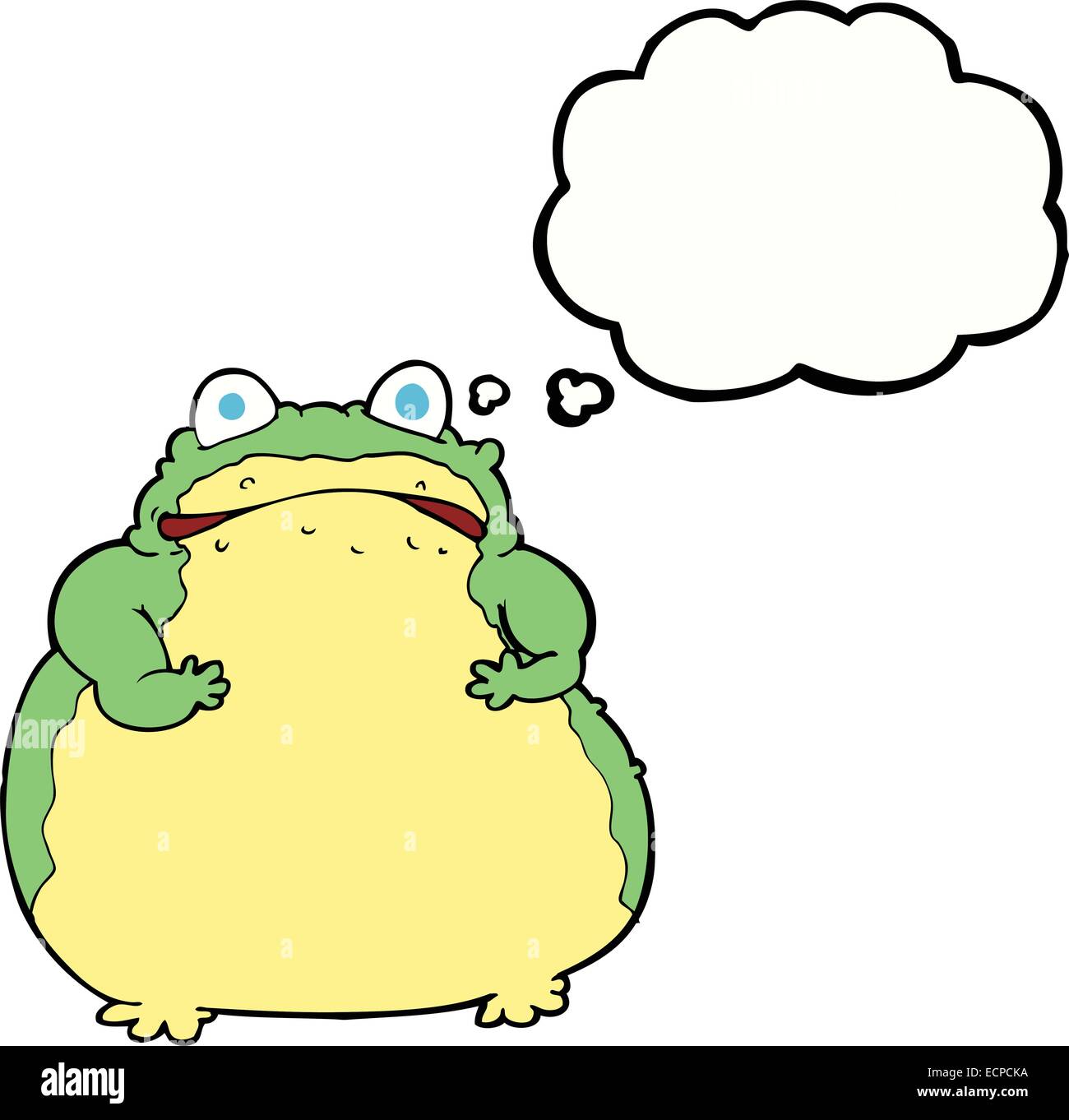 cartoon fat toad with thought bubble Stock Vector Image & Art - Alamy