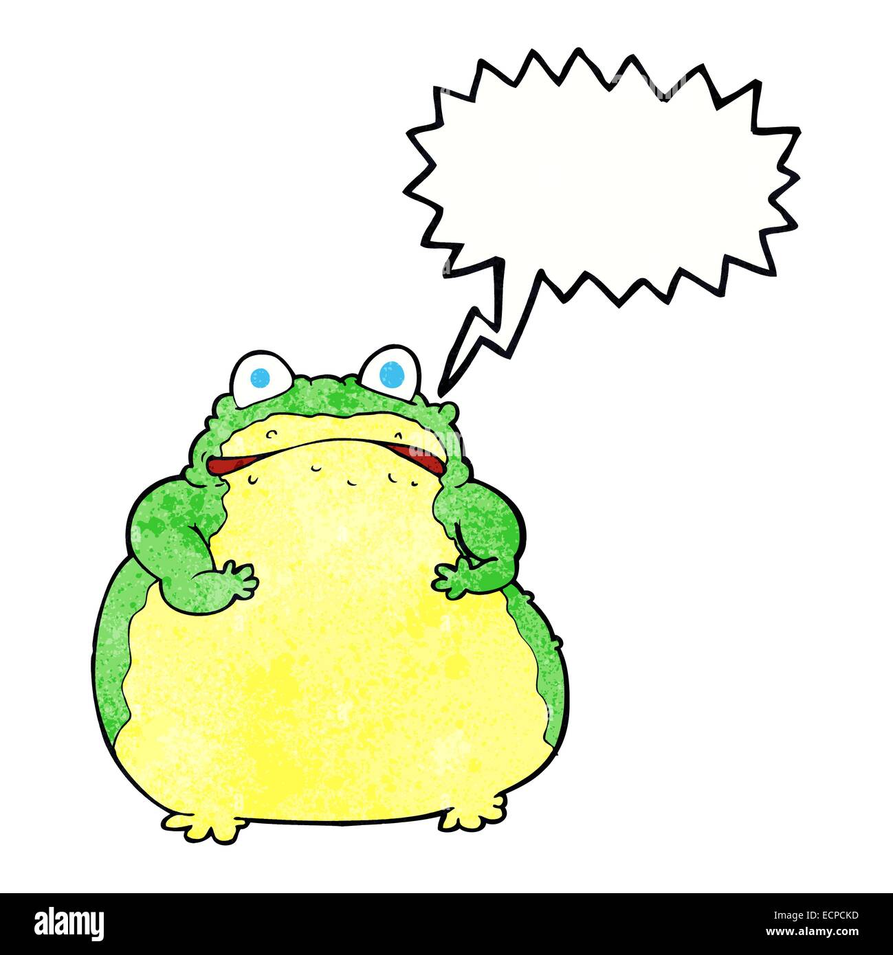 cartoon fat toad with speech bubble Stock Vector Image & Art - Alamy
