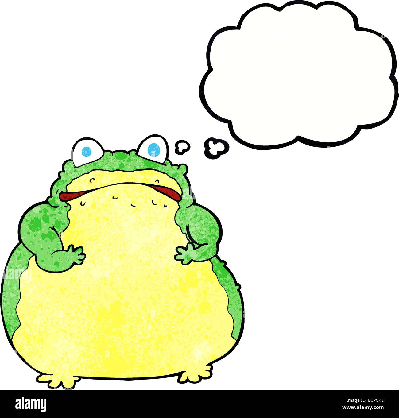 cartoon fat toad with thought bubble Stock Vector Image & Art - Alamy