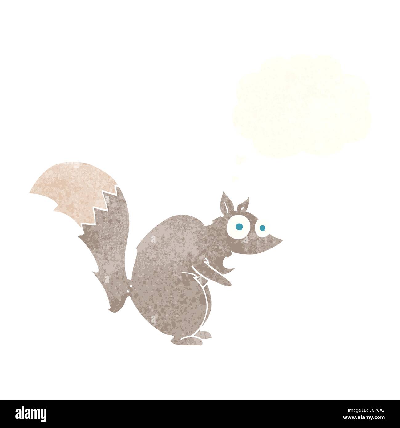 funny startled squirrel cartoon with thought bubble Stock Vector Image ...