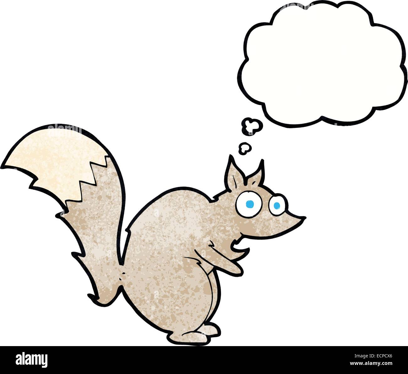 funny startled squirrel cartoon with thought bubble Stock Vector Image ...