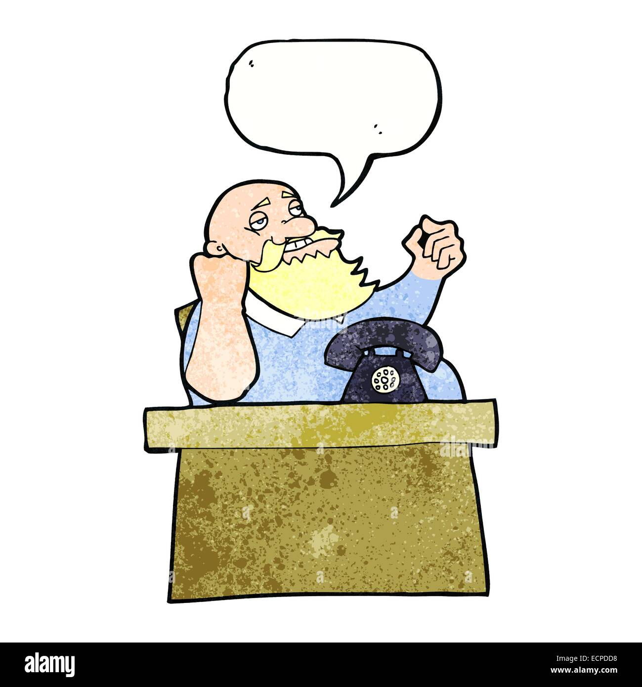 cartoon arrogant boss man with speech bubble Stock Vector Image & Art ...