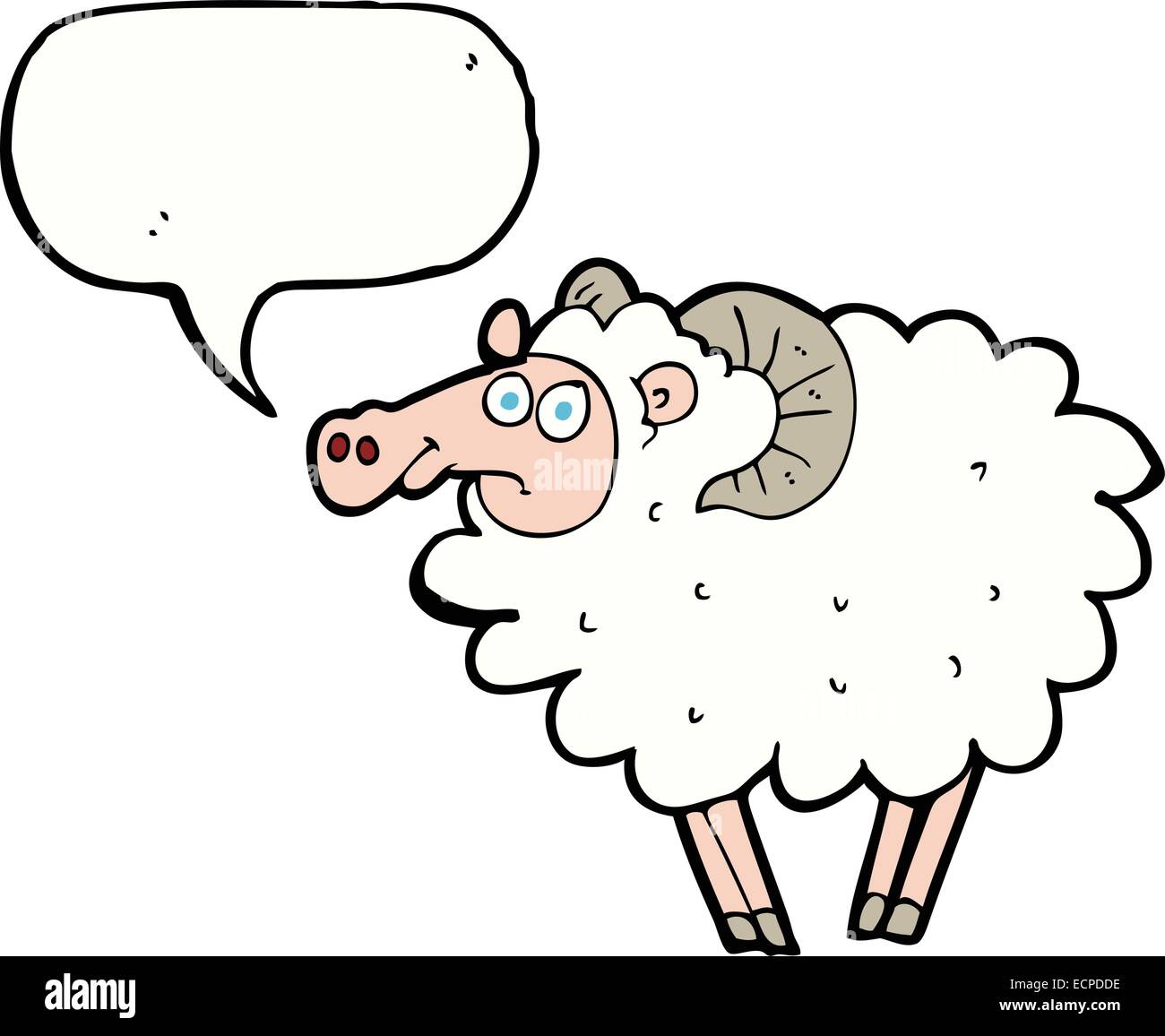 cartoon ram with speech bubble Stock Vector Image & Art - Alamy