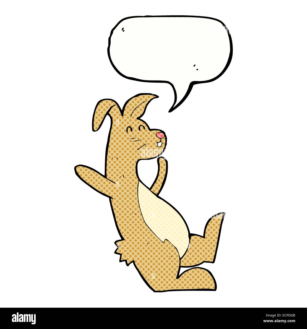 cartoon hare with speech bubble Stock Vector Image & Art - Alamy