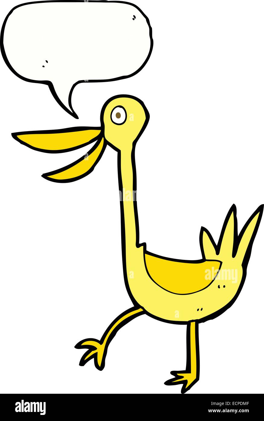 funny cartoon duck with speech bubble Stock Vector Image & Art - Alamy