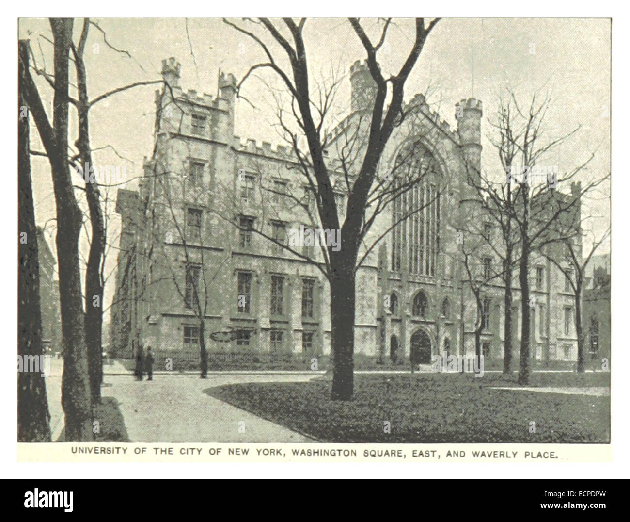 A 1893 illustration of the University of the City of New York, now ...