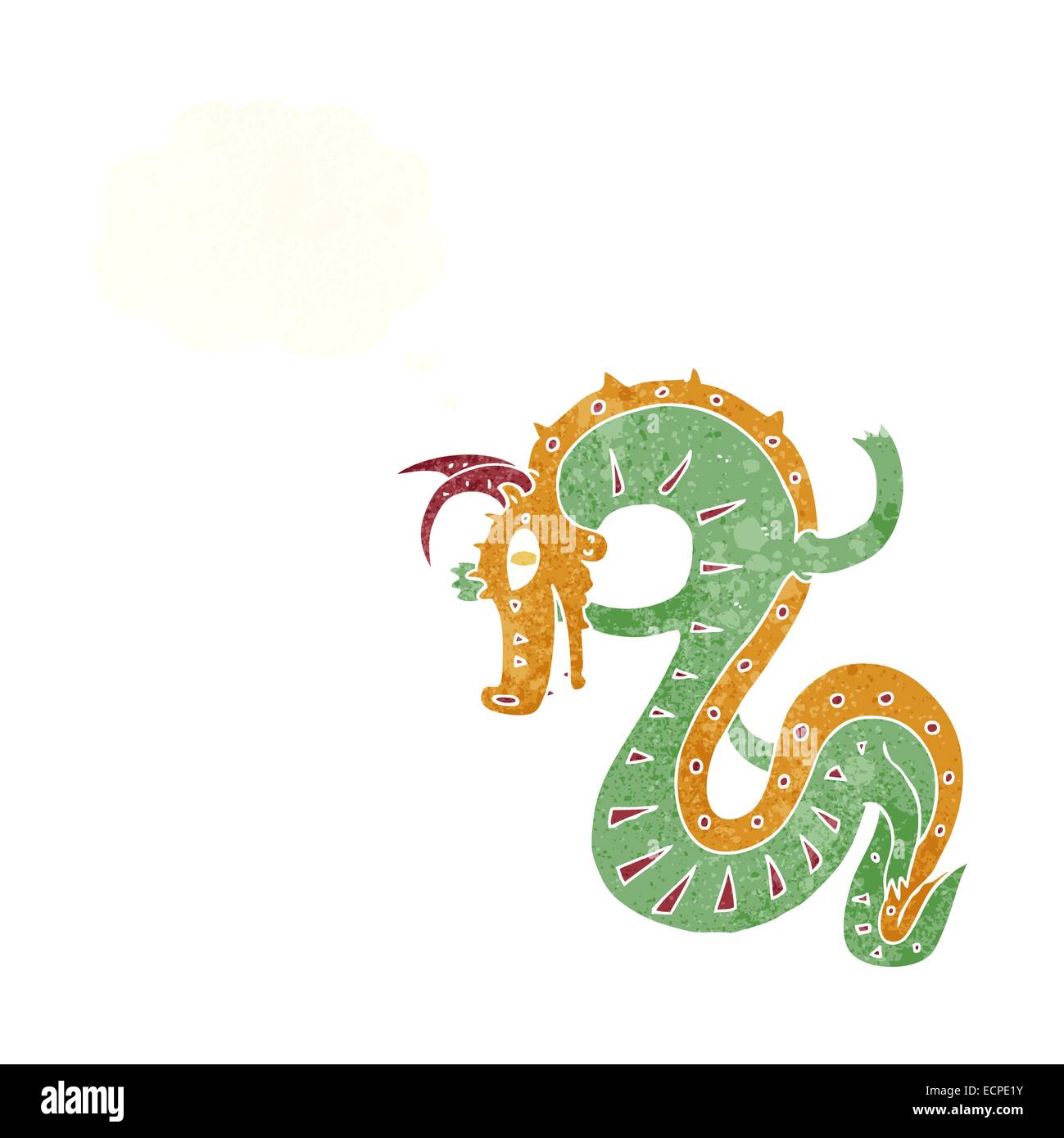 saxon dragon cartoon with thought bubble Stock Vector Image & Art - Alamy
