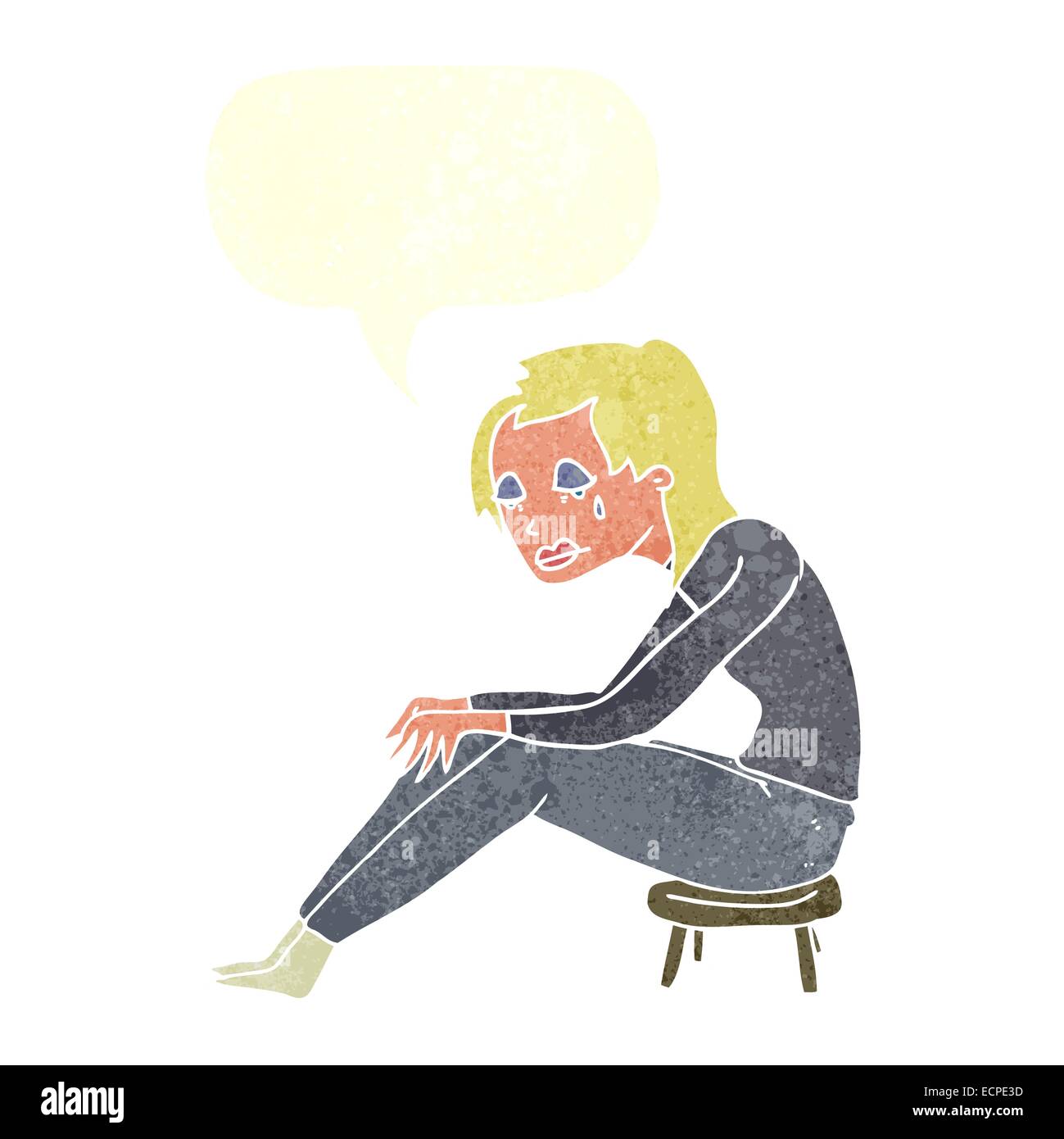 Cartoon crying woman bubble hi-res stock photography and images - Alamy
